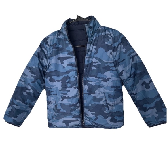 GAP | Jackets & Coats | Gap Boys Reversible Puffer Jacket Navy Blue And ...